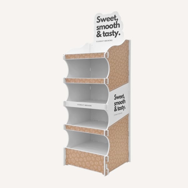 Flat Pack Free Standing Retail Display Stand | Luminati