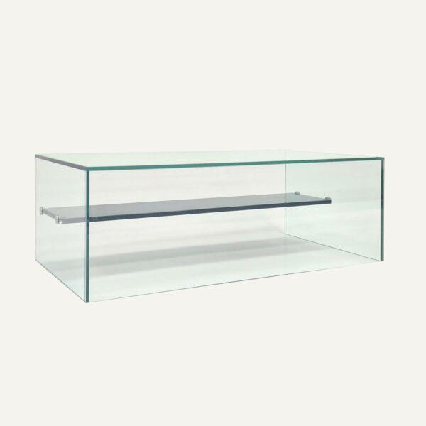 Glass Sneeze Guard With Shelf | Counter Top | Luminati