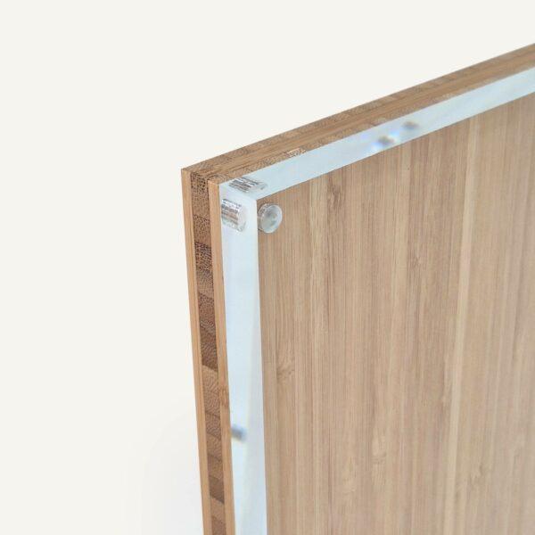 Magnetic Photo Block Frame with Bamboo Back - Free Standing | Luminati