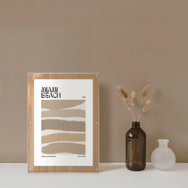 Magnetic Photo Block Frame with Bamboo Back - Free Standing | Luminati