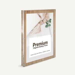 Magnetic Photo Block Frame with Bamboo Back - Free Standing | Luminati