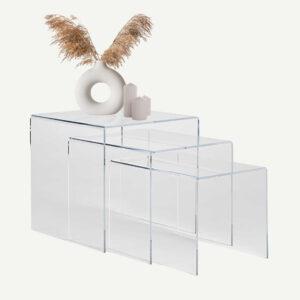 Perspex nest of tables store