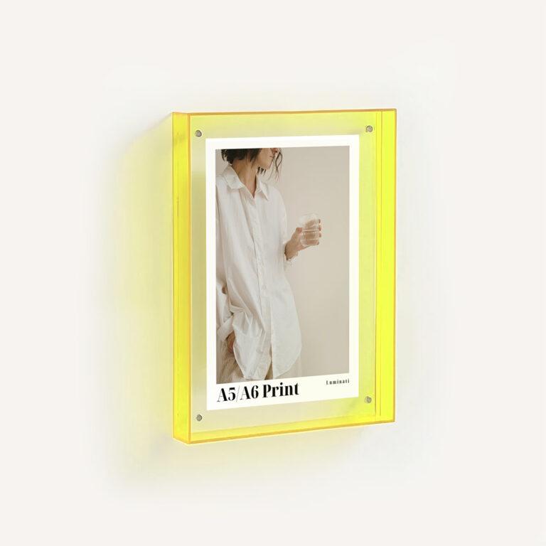 Colourful Transparent Acrylic Picture Frame | A4, A5 & A6 Frames | Luminati