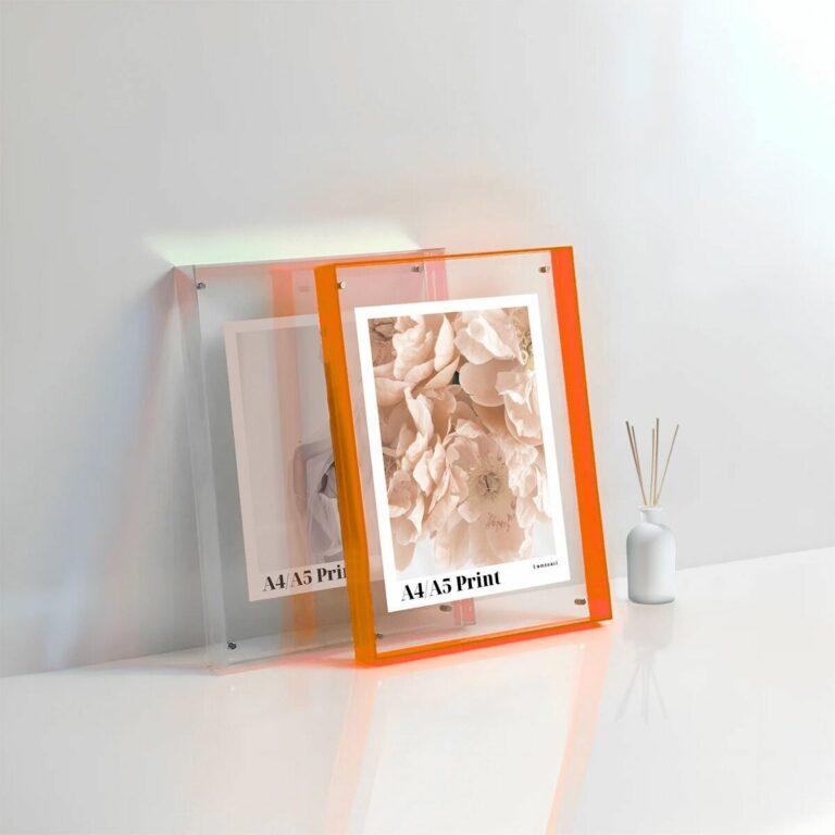 Colourful Transparent Acrylic Picture Frame | A4, A5 & A6 Frames | Luminati