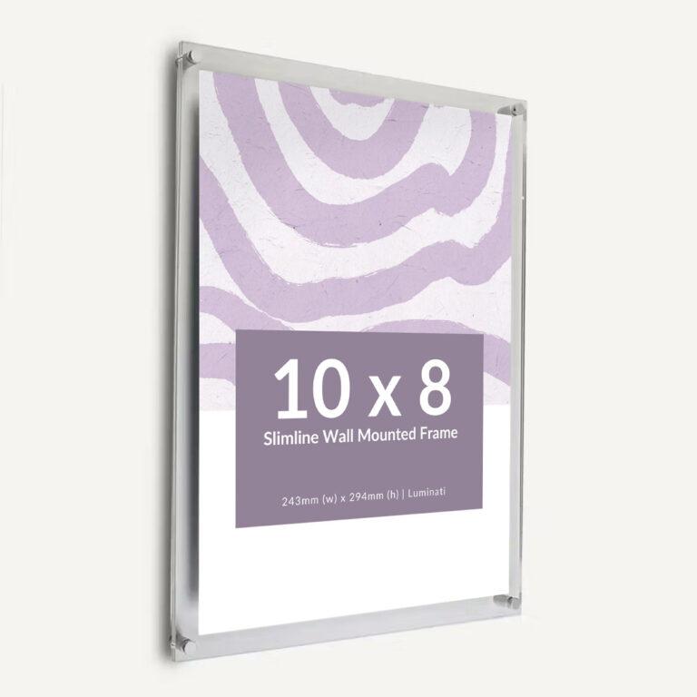 Slimline Acrylic Picture Frame - Wall Mounted | Variety Of Sizes | Luminati