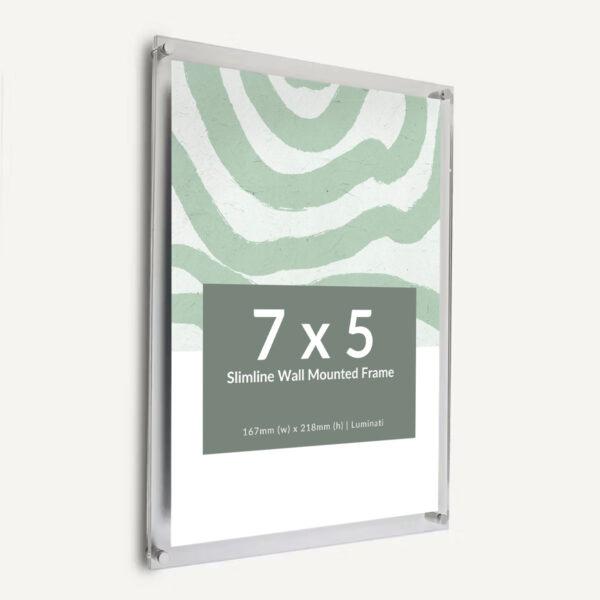 Slimline Acrylic Picture Frame - Wall Mounted | Variety Of Sizes | Luminati