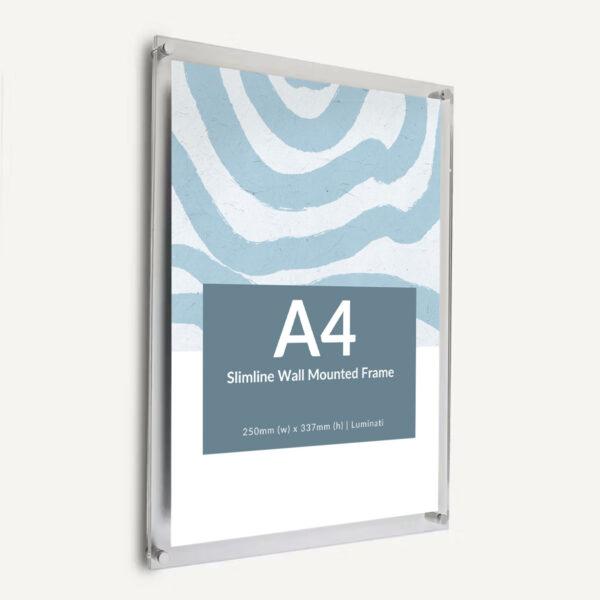 Slimline Acrylic Picture Frame - Wall Mounted | Variety Of Sizes | Luminati