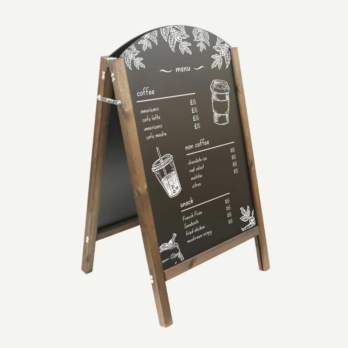 Curved Top Wooden A-Board | Luminati