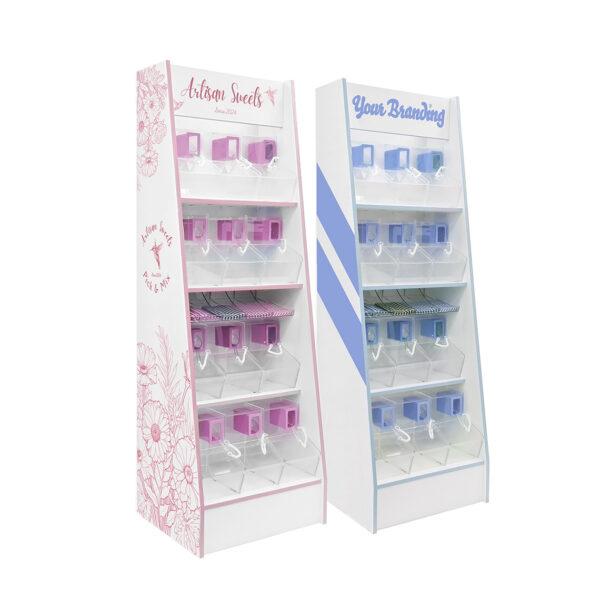 Pick and Mix Stand With Coloured Scoop Bins | Dispenser Stands | Luminati