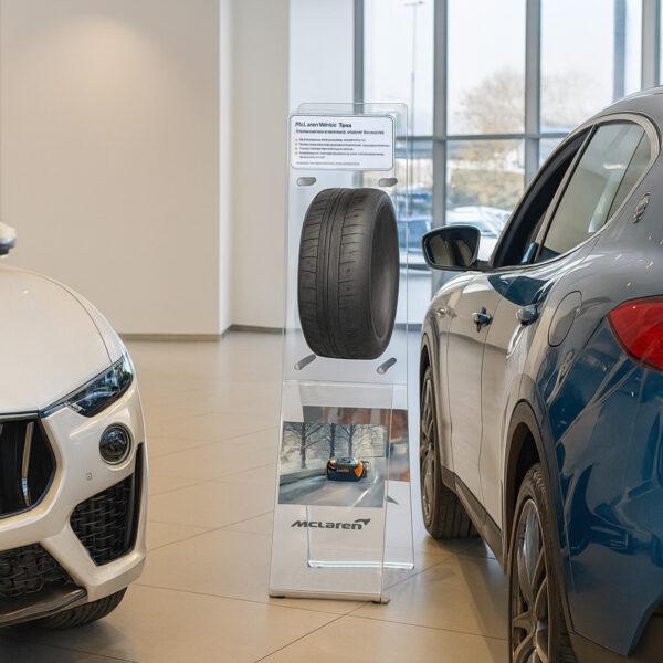 Single Tyre Display Stand | Custom Branded | Luminati