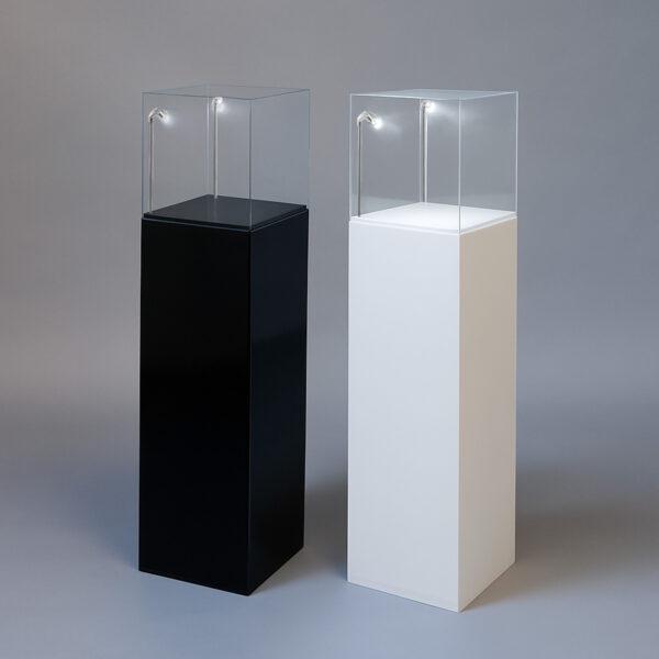 Plinth With Display Case And LED Lights | Display Pedestals