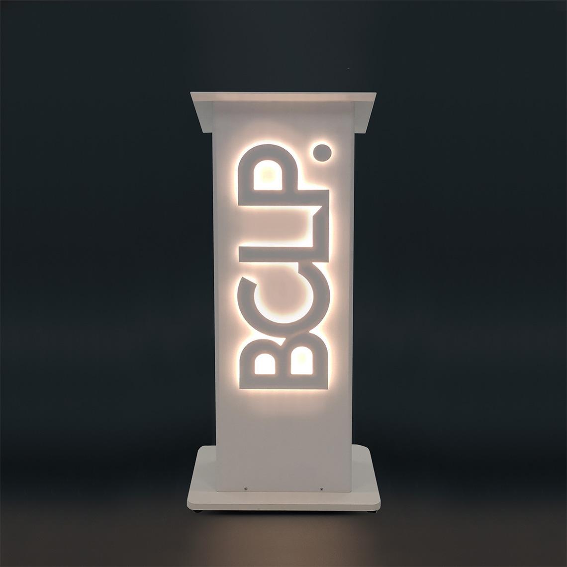 Illuminated Logo Lectern | Custom Branded Lecterns | UK Made