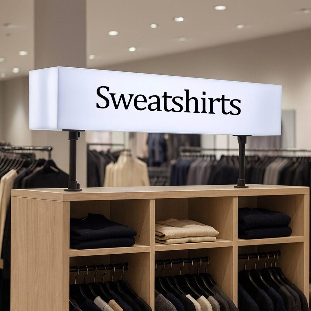 Frameless Lightbox Sign on Metal Legs | Illuminated Signs | Luminati