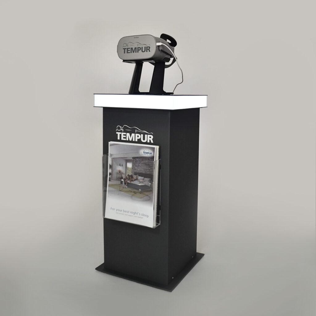 Illuminated VR Headset Display Plinth | Capped Plinth | Luminati